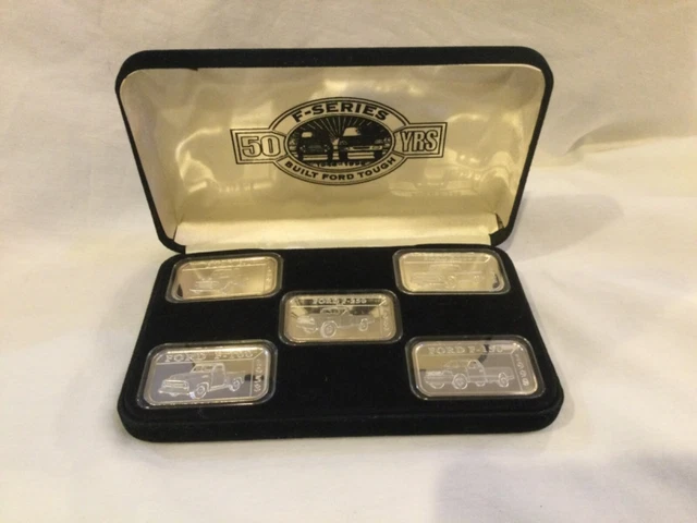 RARE FORD 50 Years F-Series Truck 1 OZ .999 Silver Bar Set - PERFECT ...