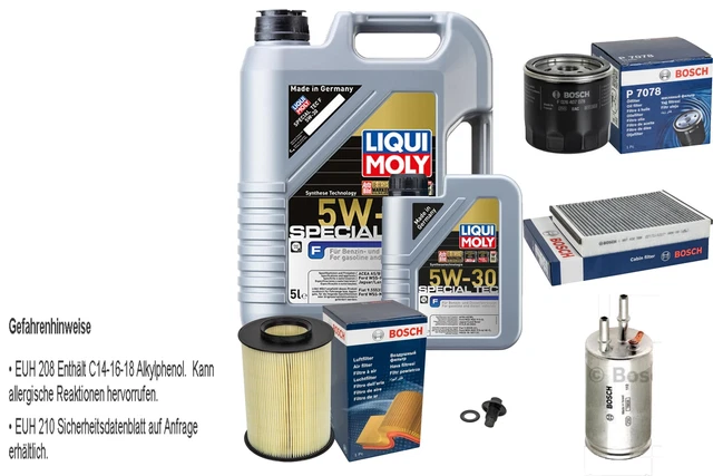 BOSCH INSPECTION SET 6L Huile Liqui Moly Spécial Tec F 5W-30 pour Volvo EUR 149,37 - PicClick FR