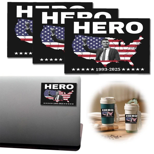 CHARLIE KIRK TRUE American Hero 8x10 cm Vinyl Bumper Sticker, £2.71 ...