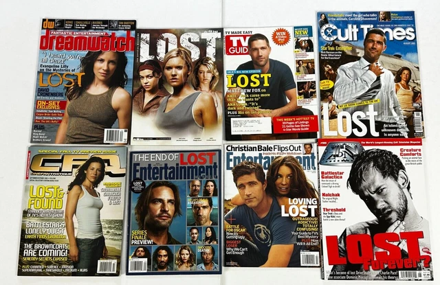 LOST TV SHOW Magazine 8pc Lot Evangeline Lilly Matthew Fox Josh ...