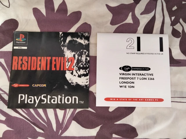 RESIDENT EVIL 2 manual & Virgin Leaflet only Original Sony Playstation ...