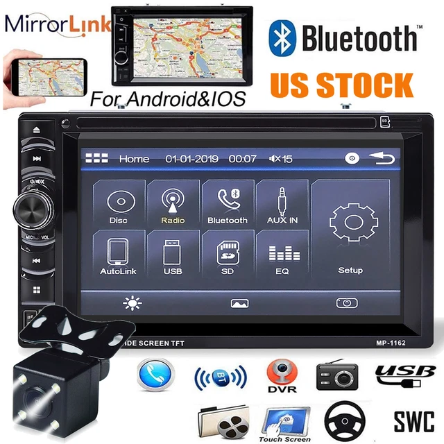 6.2& TOUCH SCREEN Double DIN In Dash Car DVD CD Player Radio Stereo ...