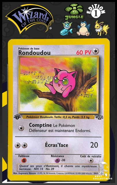 CARTE POKÉMON RONDOUDOU 54/64 Edition 1 Ed 1 Jungle Wizards FR EUR 10 ...