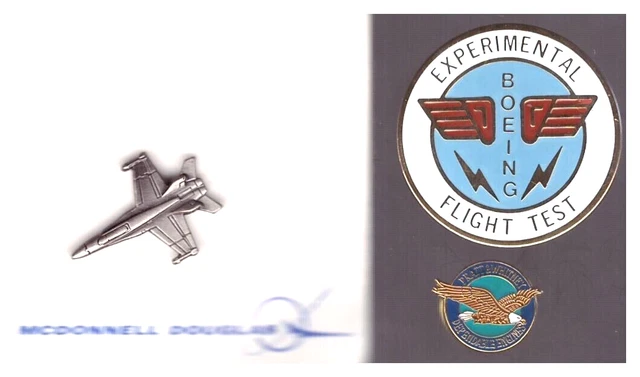 PLANE PINS: MCDONNELL Douglas jet; Boeing Experim. Flight Test ...