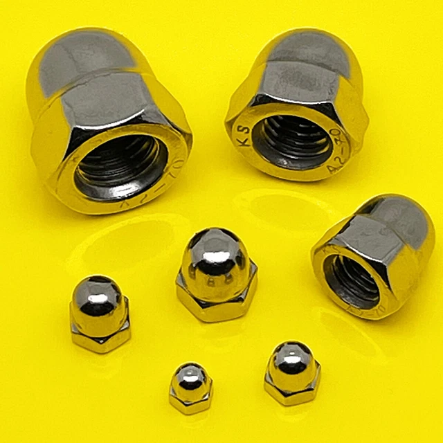 HUTMUTTERN EDELSTAHL A2 Hutmutter Hohe Form Din 1587 M3 M4 M5 M6 M8 M10 ...