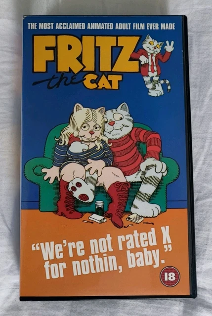 RARE VHS TAPE Fritz The Cat 18+ Like New £1.13 - PicClick UK