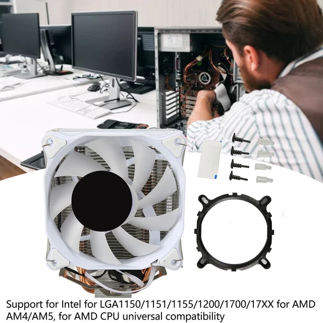 ARGB CPU AIR Cooler AGHP 4 Copper Heat Pipes Hydraulic 120mm CPU ...