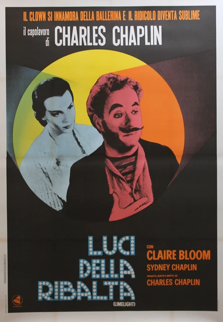 &LES FEUX DE LA RAMPE (LIMELIGHT)" Affiche italienne entoilée (Charlie ...