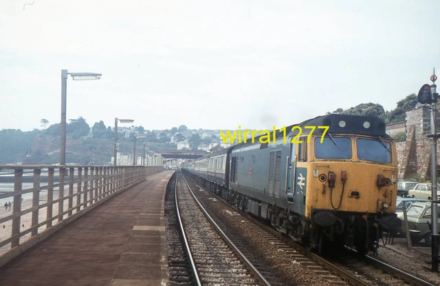 ORIGINAL RAILWAY SLIDE Class 50 50037 at Dawlish 28.08.80 £3.99 ...
