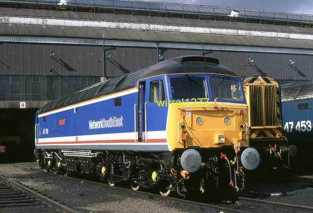 ORIGINAL RAILWAY SLIDE Class 47 47710 at Old Oak Common 17.06.91 £4.50 ...