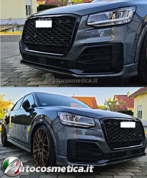 GRIGLIA CALANDRA MASCHERINA Nido D'ape Nero Lucido Quattro Per Audi Q2 ...