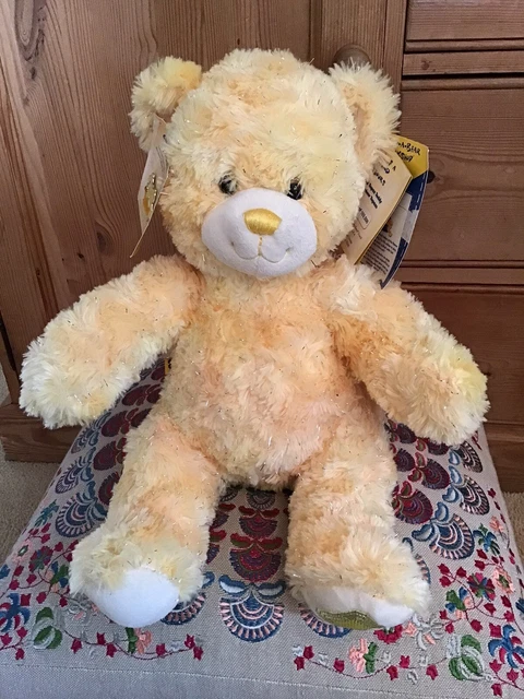 BUILDABEAR LIMITED EDITION Treasured Topaz Yellow Teddy Bear Pin Soft ...