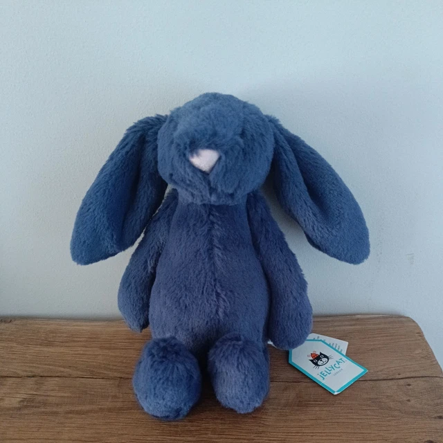 JELLYCAT SMALL LITTLE Navy Blue Bashful Bunny Rabbit BNWT £57.92 - PicClick UK