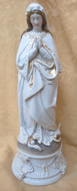 MARIA IMMACULATA FIGUR Bisquitporzellan 38 cm um 1880 EUR 119,00 ...