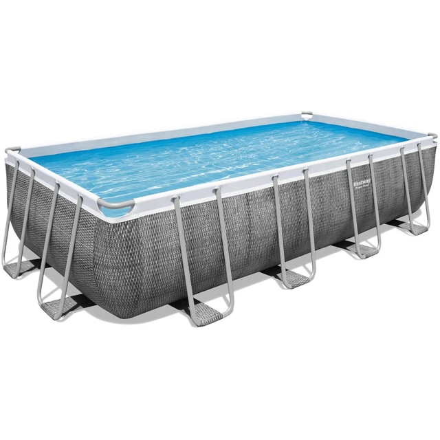 BESTWAY POWER STEEL Frame Pool-Set, rechteckig, inkl. Filterpumpe 549x274x122cm EUR 579,00 ...