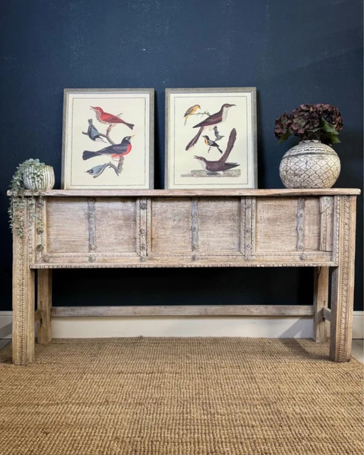 VINTAGE REPURPOSED INDIAN Console Table Made From Old Doors £575.00 ...