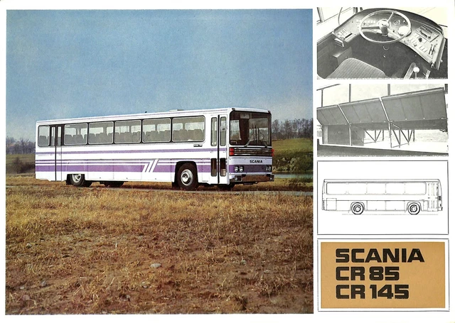 SCANIA TRUCKS / Technical Sheet / Bus Cr 145 Bussar / 1972 / Sweden £8. ...