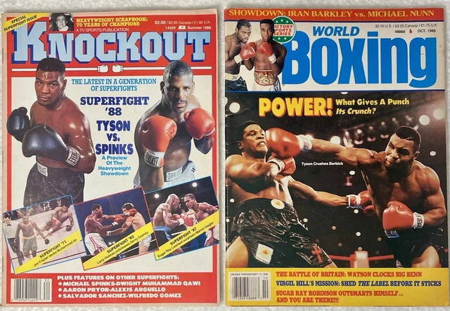 KNOCKOUT &SPECIAL SUPERFIGHT Issue" Summer 88 & World Boxing Oct 89 Tyson Covers $19.27 ...