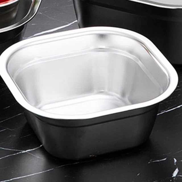 STAINLESS STEEL WASHING Basin Metal Wash Basin Soup Container Food ...