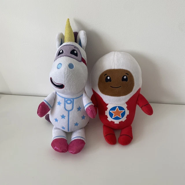 Cbeebies Go Jetters Ubercorn And Lars Soft Toy Plushes Vgc £19 99