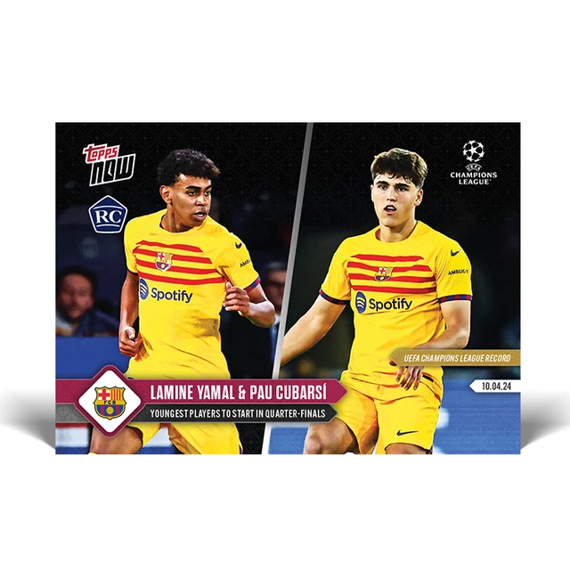 TOPPS NOW UCL 23/24 - Card 114 - Yamal Lamine + Pau Cubarsi - FC ...