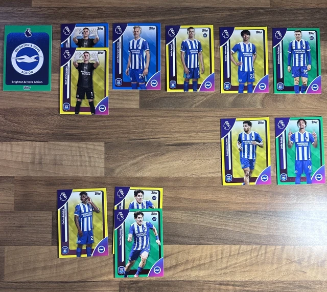 TOPPS PREMIER LEAGUE 2026 Brighton & Hove x12 parallel cards no dupes ...