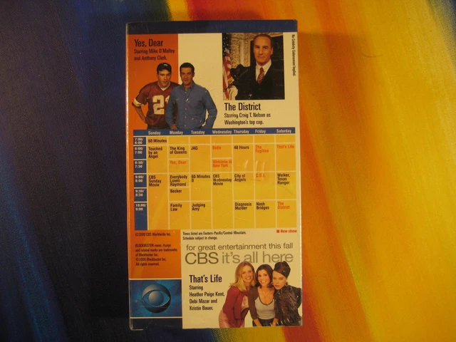 BLOCKBUSTER CBS SNEAK Peek CSI / Welcome to New York 2000 VHS Video ...