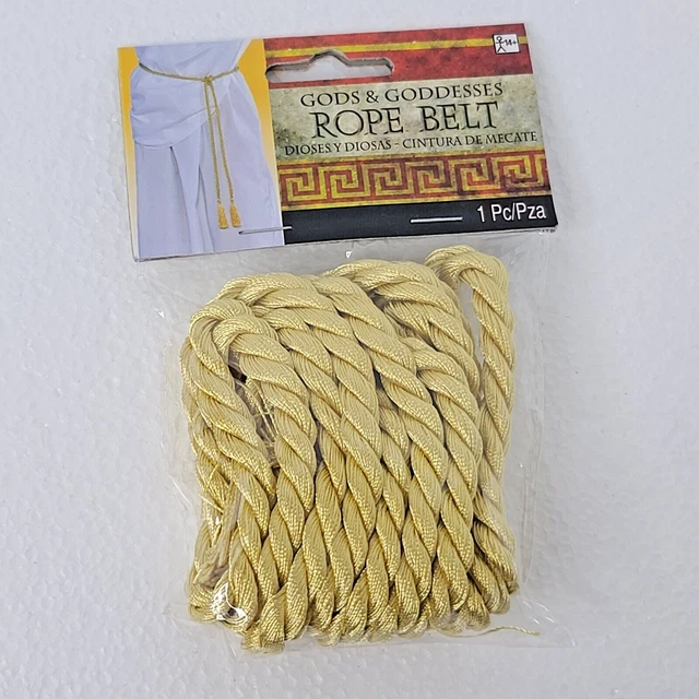 GODS AND GODDESSES Gold ROPE BELT Roman Toga Costume Accessory NEW £9. ...