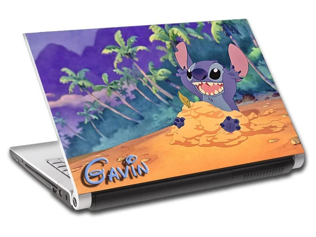 LILO & STITCH Personalised LAPTOP Skin Vinyl Decal Sticker WITH NAME ...