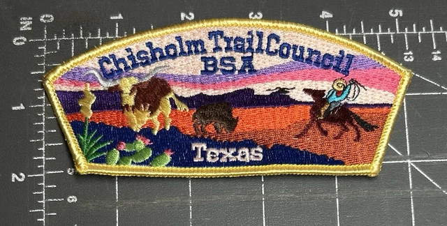 CHISHOLM TRAIL CONSEIL Texas Ctc Boy Scouts BSA Csp Conseil Bande Patch ...