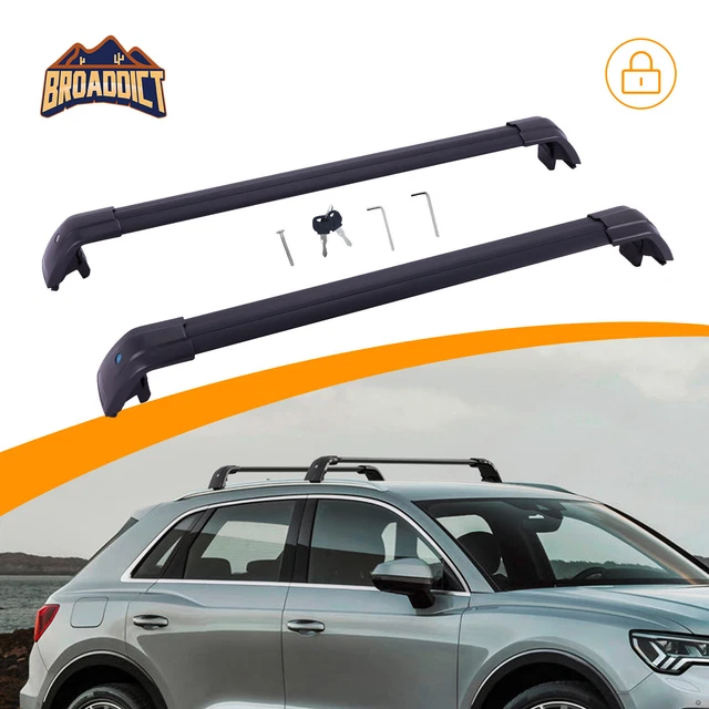 ROOF RACK CROSS Bars for Audi Q3 2019-2024 Lockable Roof Rail Racks ...