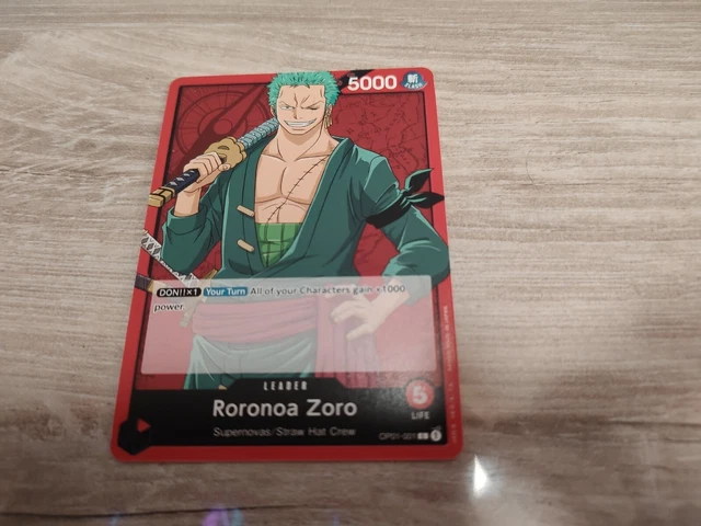 ONE PIECE CARD Game : OP01-001 Roronoa Zoro LEADER ! EUR 4,00 - PicClick FR