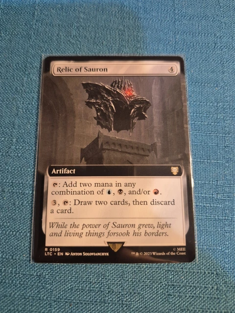 MTG LOTR RELIC of Sauron 💥 COMMANDER EXTENDED ART💥 #159 Lord of Rings ...