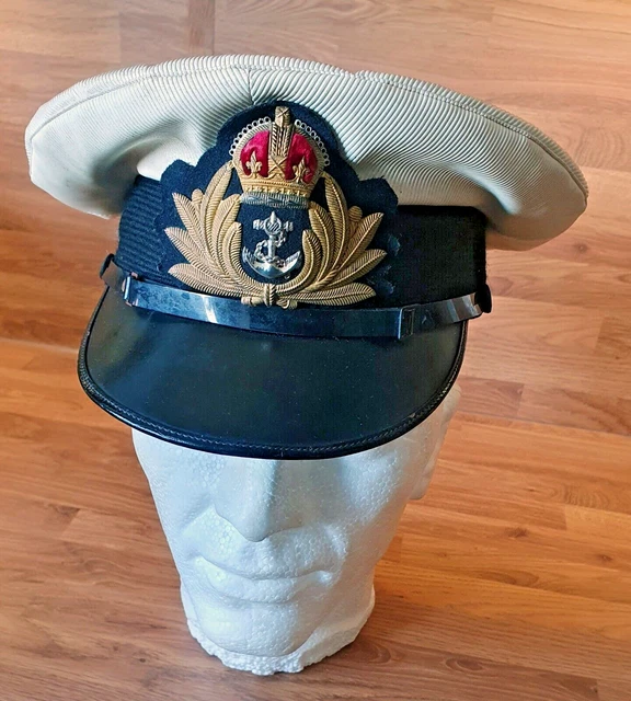 ROYAL NAVY OFFICERS Cap; Lieutenant-Commander; 1950's; KC Badge and ...