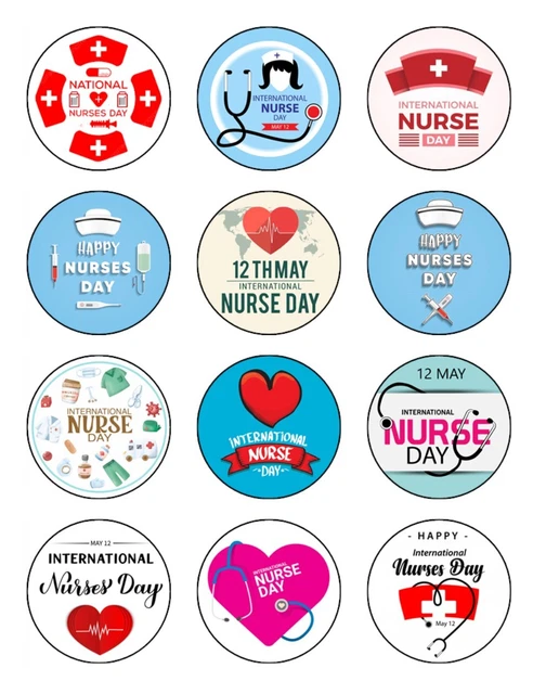 INTERNATIONAL NURSES DAY Cupcake Toppers Edible Wafer Paper Cake ...