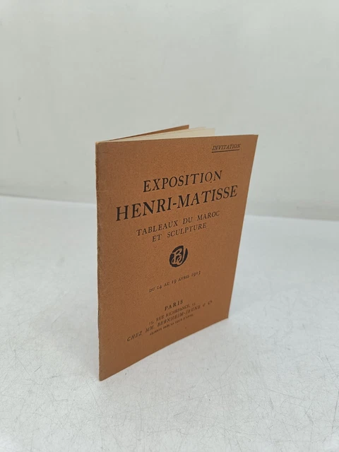 RARE PLAQUETTE - Exposition Henri-Matisse - Tableaux Du Maroc Et ...