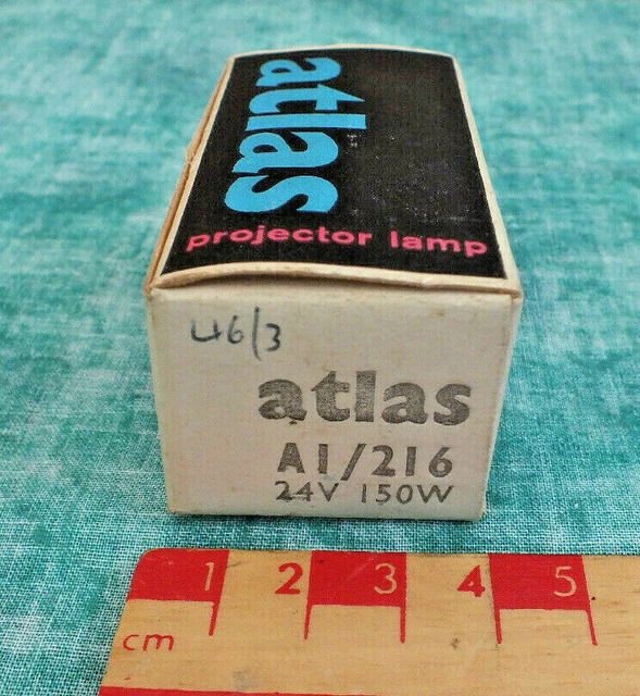 VINTAGE NEW OLD STOCK ATLAS A1/216 PROJECTOR LAMP BULB 24v ~ 150w ...
