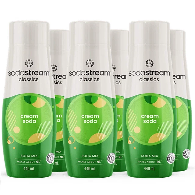 NEW 6X SODASTREAM Cream Soda Creaming Syrup Mix 440mL Sparkling Pack ...