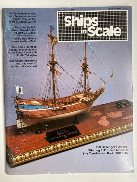 SHIPS IN SCALE Magazine Model Ship Building Hobby Jan/ Feb 1986 Griffon ...