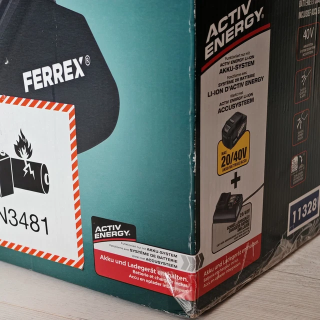 FERREX 40V LI-ION Akku Laubsauger Laubbläser mit Akku + Ladegerät ...