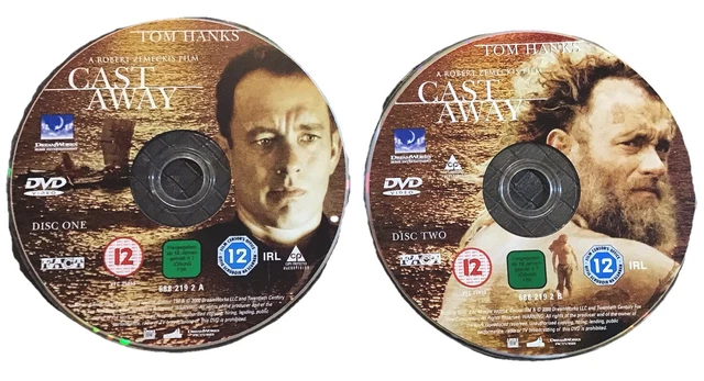 CAST AWAY DVD 2001 Special Edition 2 Disc Set DISCS ONLY FREE POST £2. ...
