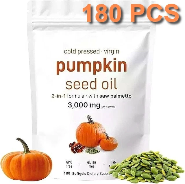 COLD-PRESSED PREMIUM PUMPKIN Seed Oil Soft Capsules, Nutritional ...