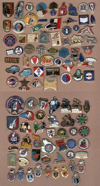 LOT DE PIN'S police - gendarmerie - douanes - motards - crs... EUR 130 ... LOT DE PIN'S police - gendarmerie - douanes - motards - crs... EUR 130 ...