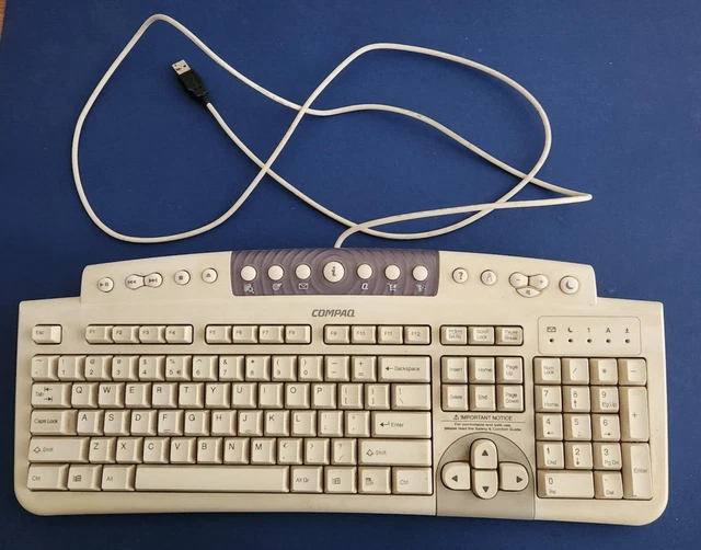 COMPAQ KEYBOARD USB SDM4540UL Genuine Desktop Computer Vintage TESTED ...