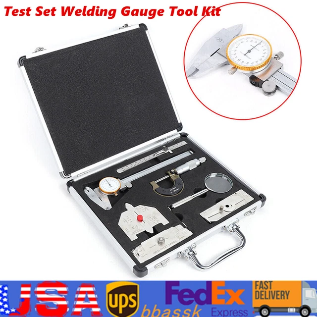 TEST SET WELDING Gauge Tool Kit Gage Inspection Ruler Suitcase ...