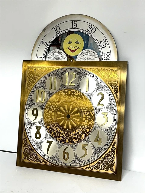 KIENINGER LARGE PLATE Grandfather Clock MOONPHASE DIAL Face, Mason ...