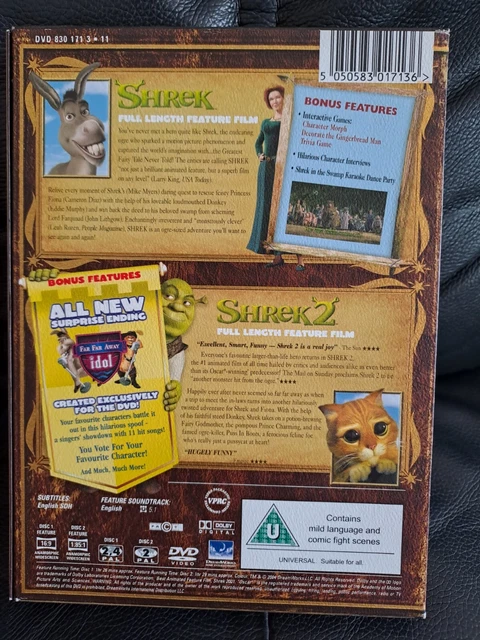 SHREK/SHREK 2 (BOX Set) (DVD, 2004) The Shrek Collection The Story So ...