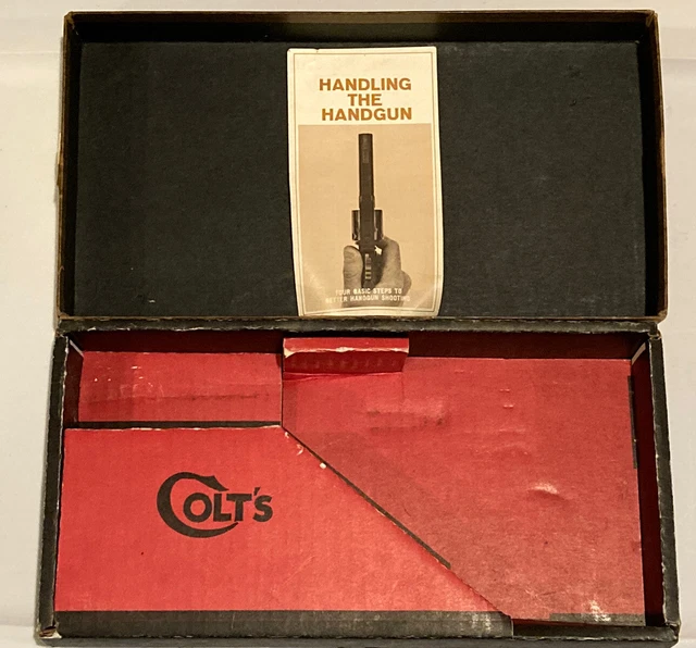 COLT 357 PYTHON 6” Revolver Gun Factory Wood Grain Box Original Vintage ...