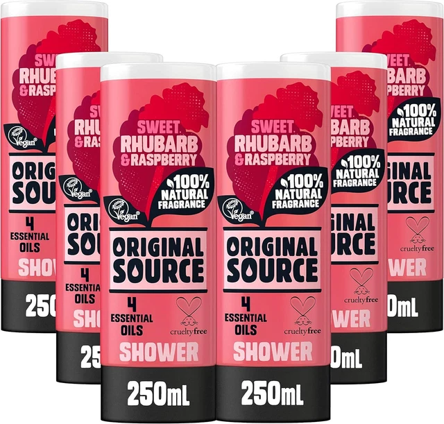 ORIGINAL SOURCE RHUBARB and Raspberry Shower Gel, 100 250 ml (Pack of 1 ...