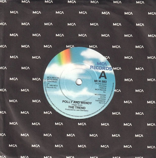 TREND (NEW WAVE) Polly and Wendy 7" vinyl UK MCA 1980 die cut company ...
